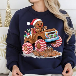 Gingerbread Man Monster Truck Christmas Baking Cookies Design - Festive ...