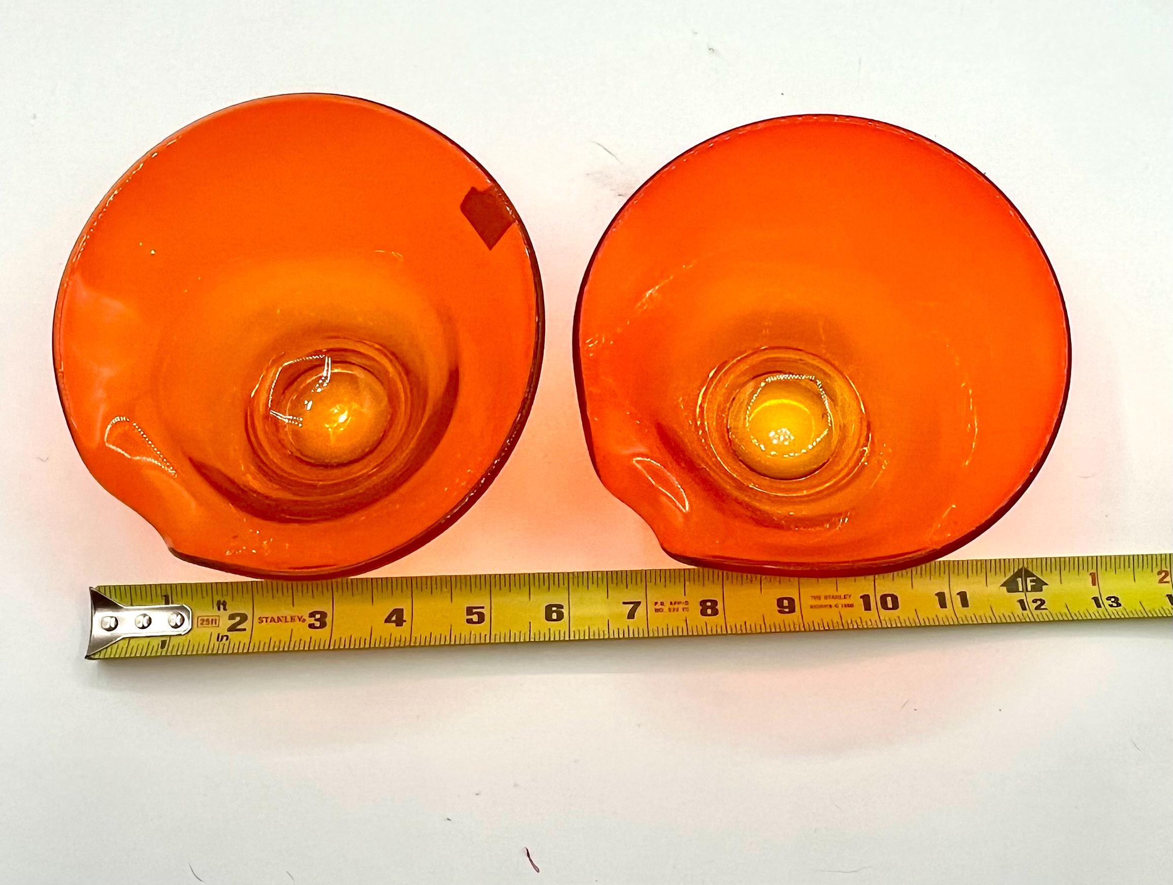 PAIR VINTAGE VIKING #1144 Art Glass Bon Bon Bowls From the Very Groovy ...