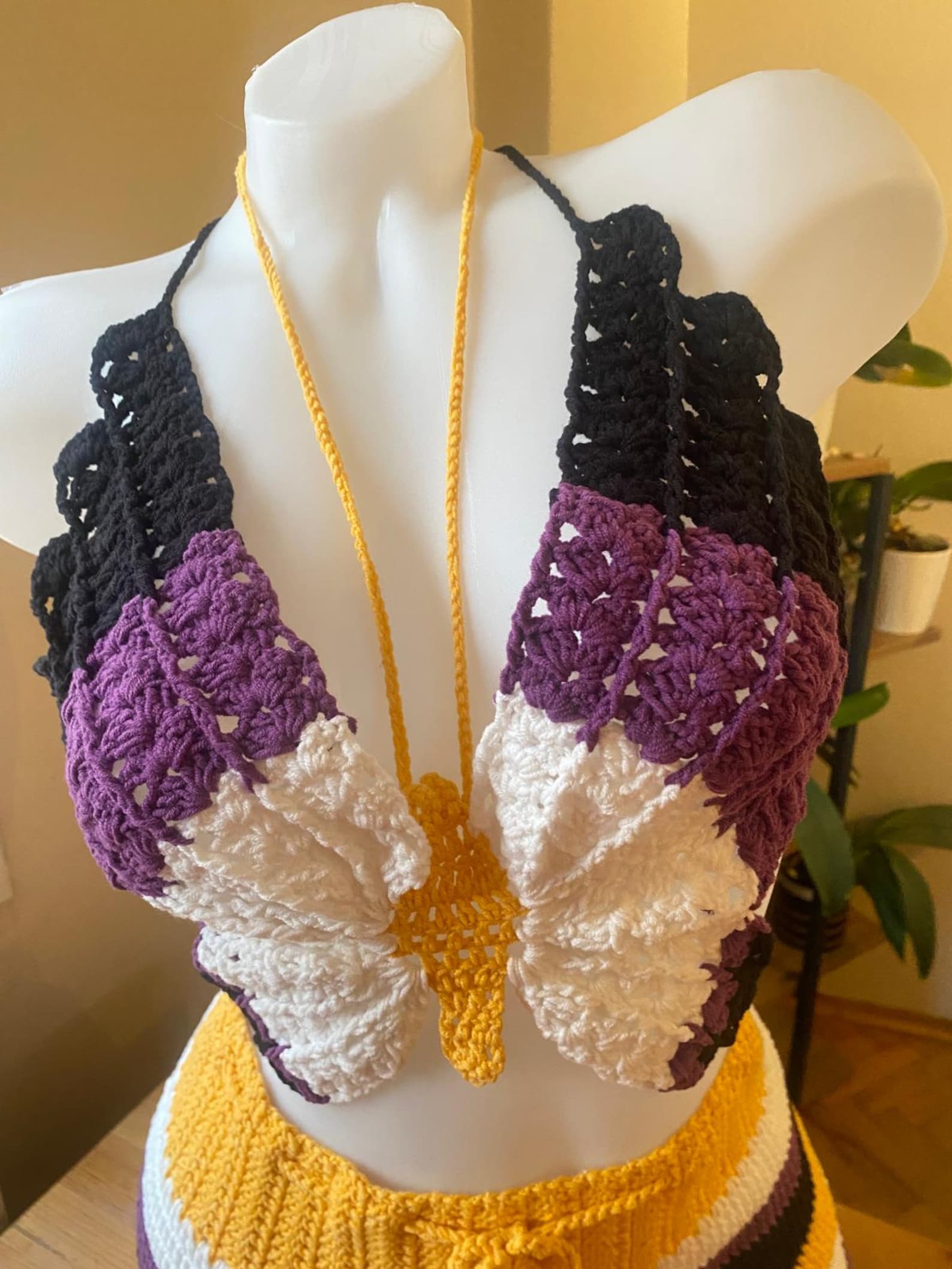 Nonbinary Pride Crochet Butterfly Top - Etsy