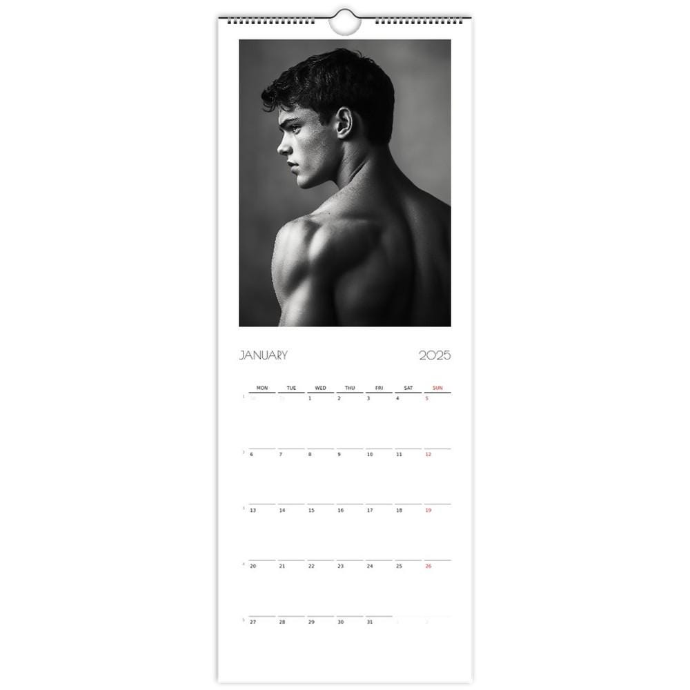Wall Calendars 2025 (EU & Rest of World) - Black-and-white Male ...