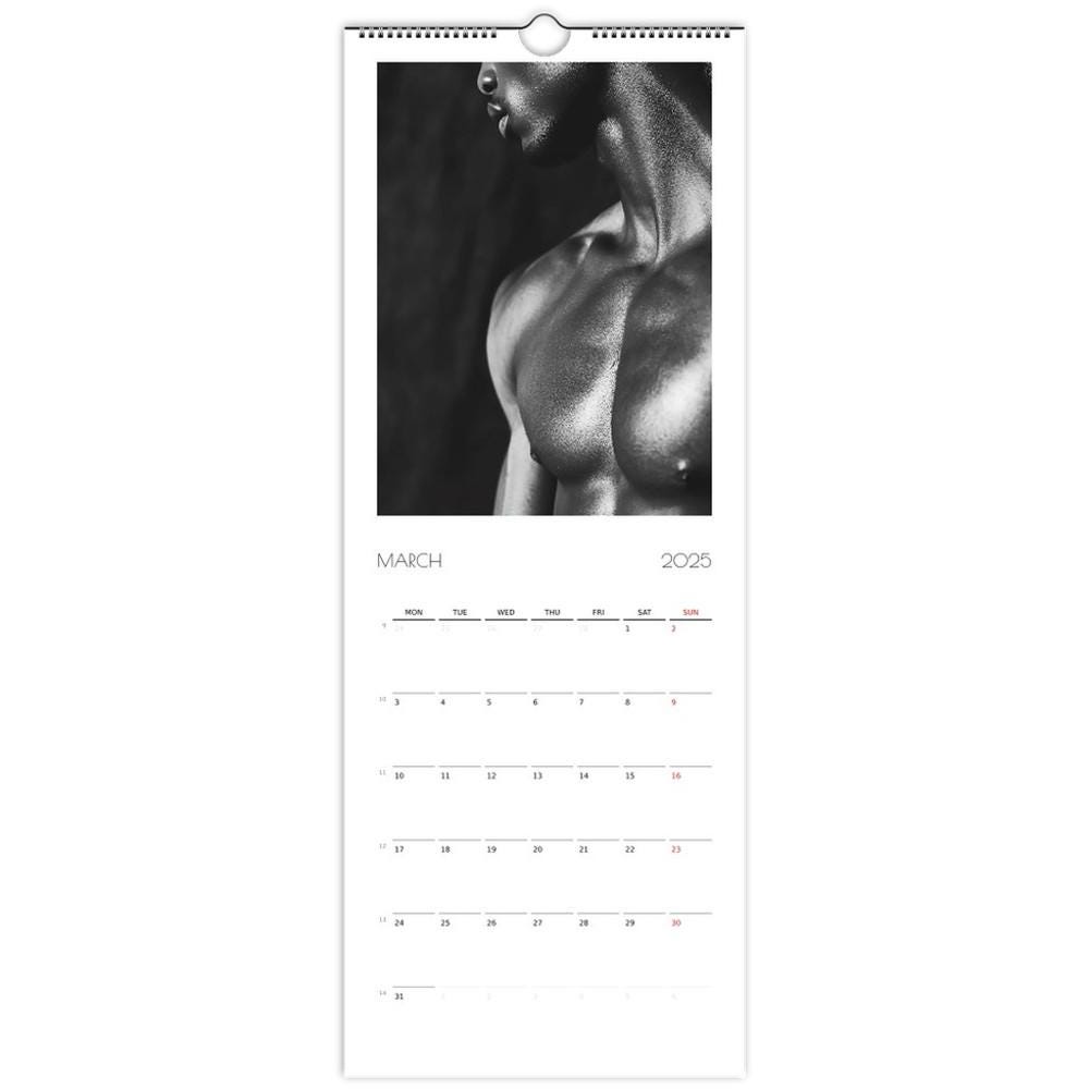 Wall Calendars 2025 (EU & Rest of World) - Black-and-white Male ...