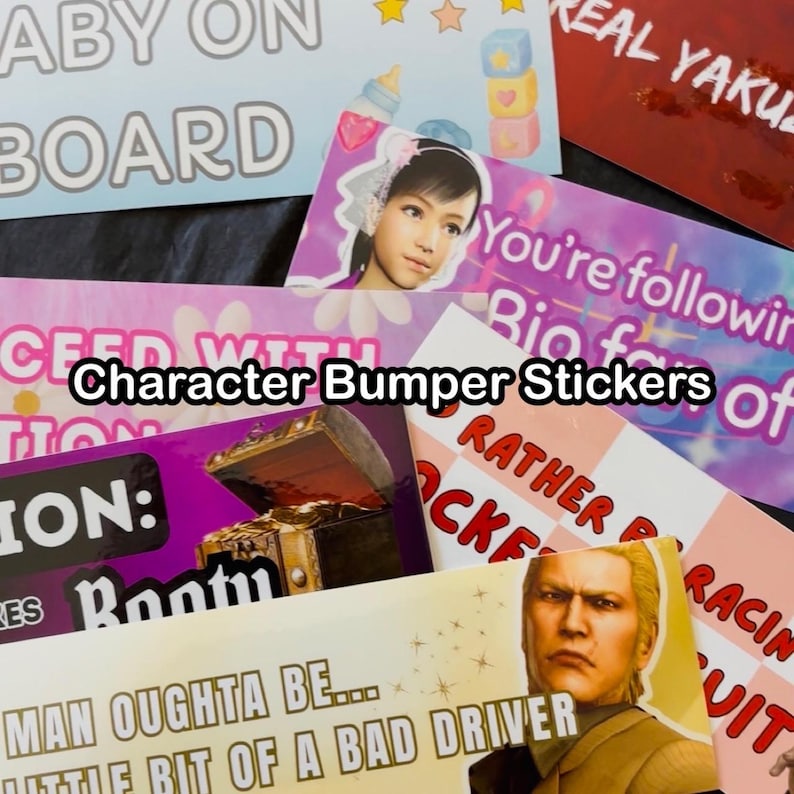 Character Bumper Stickers - Etsy