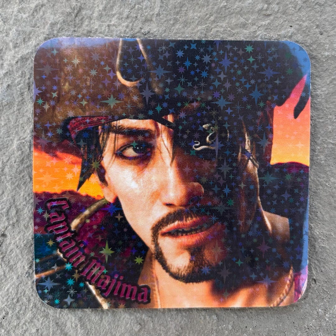 Captain Majima - 3" Holographic Sticker - Etsy