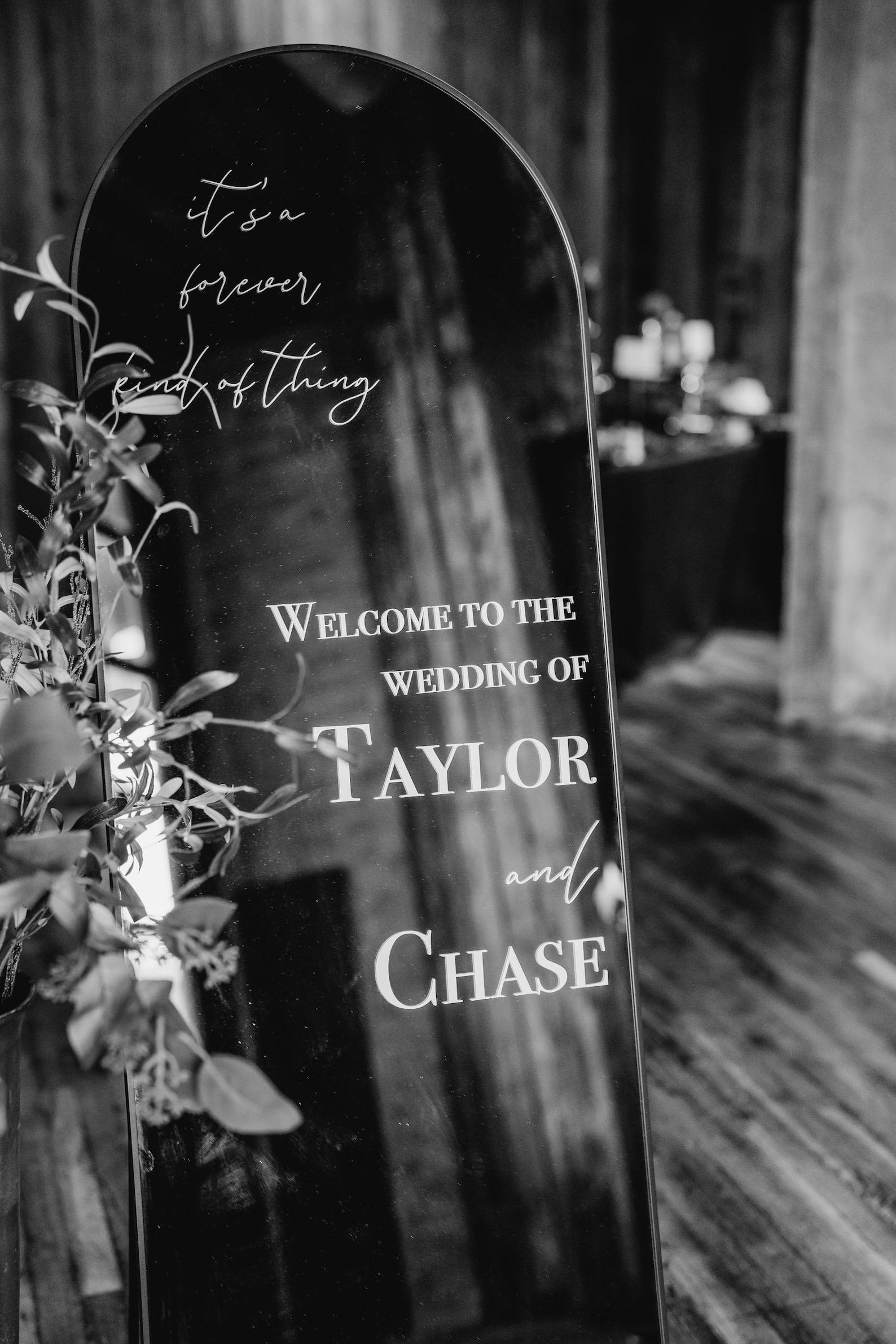 MIRROR DECAL It’s a Forever Kind of Thing/welcome to the Wedding Of ...