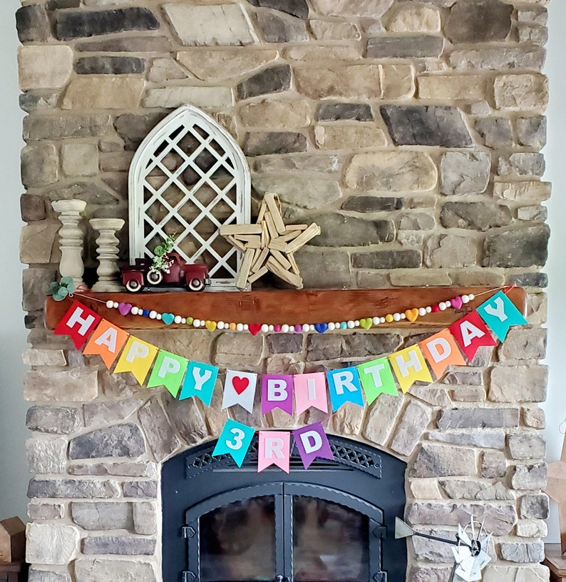 Felt Number Set for Birthday Banner Reusable BRIGHTS - Etsy