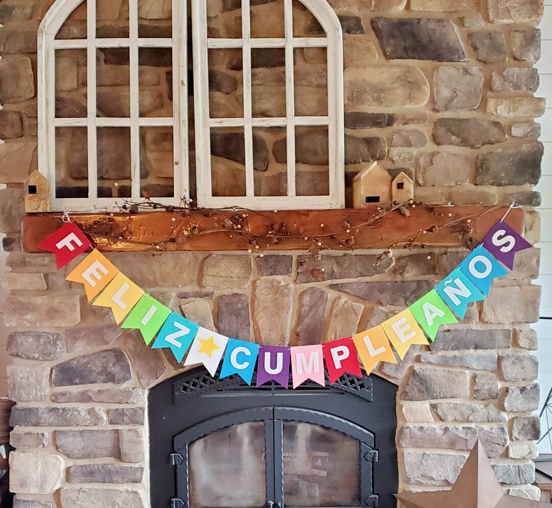 Felt FELIZ CUMPLEANOS Banner, Reusable, Happy Birthday Spanish - Etsy