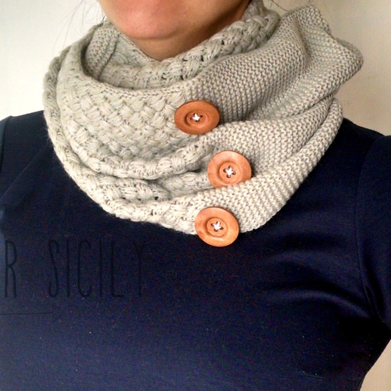 Scarf With Buttons - Etsy