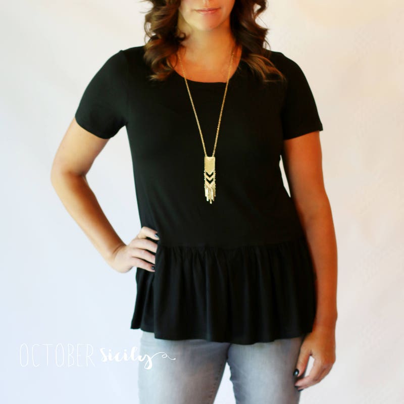 Womens Modest Peplum Tops - Etsy
