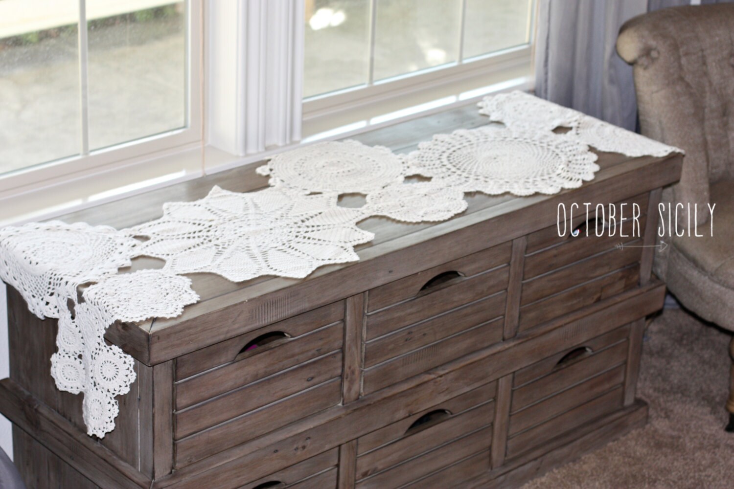 Beautiful Handmade Crochet Doily Table Runner Ivory or White - Etsy