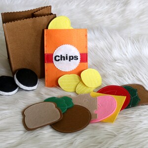 Felt Lunch Food Pretend Play Toys, Sack Lunch Set - Etsy