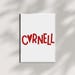 Cornell University Wall Art | Red Heart Cornell Typography Print ...