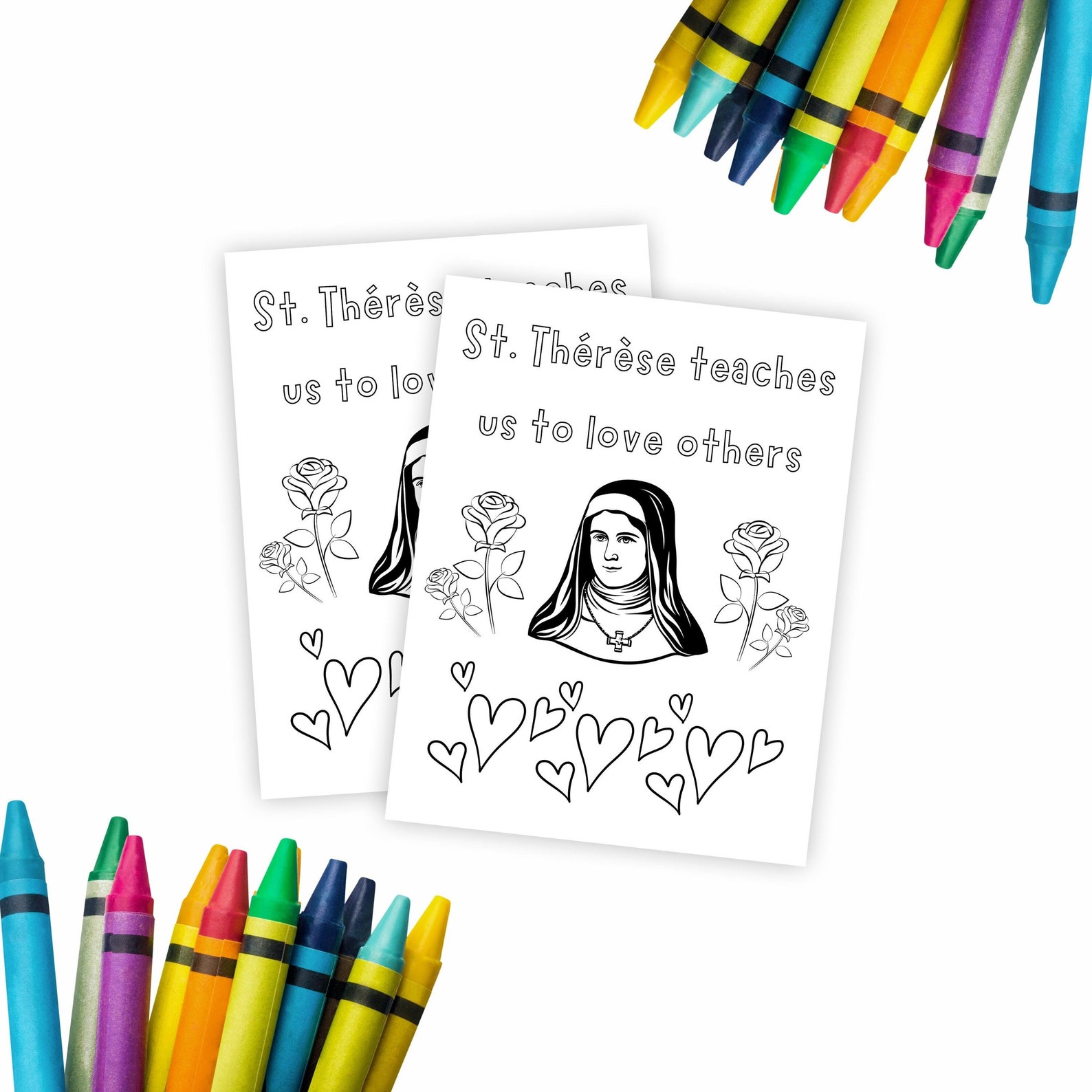 St. Therese of Lisieux Coloring Page |catholic Kids Printable |catholic ...