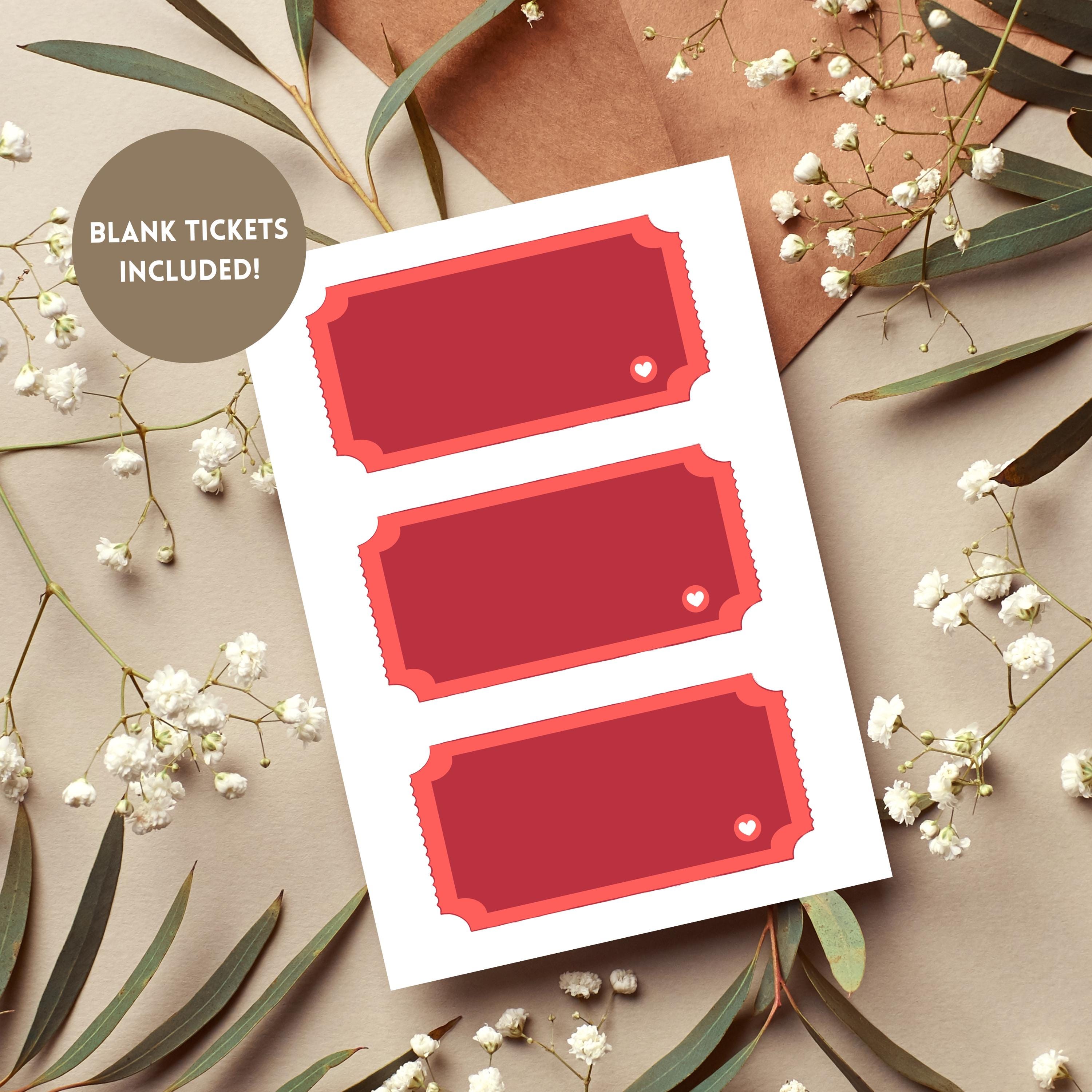 Printable Date Night Tickets – DIY Romantic Gift for Couples – Romantic ...