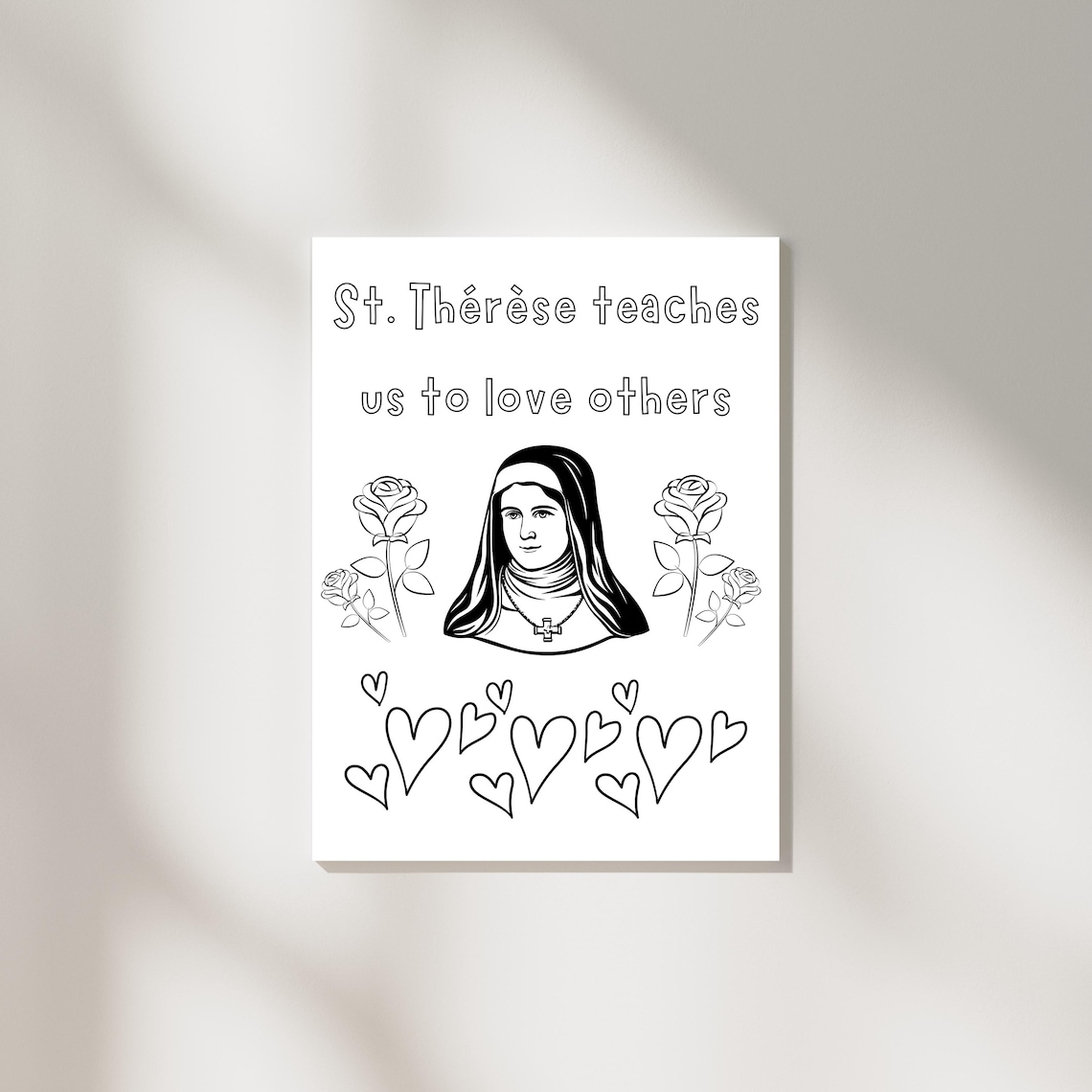 St. Therese of Lisieux Coloring Page |catholic Kids Printable |catholic ...