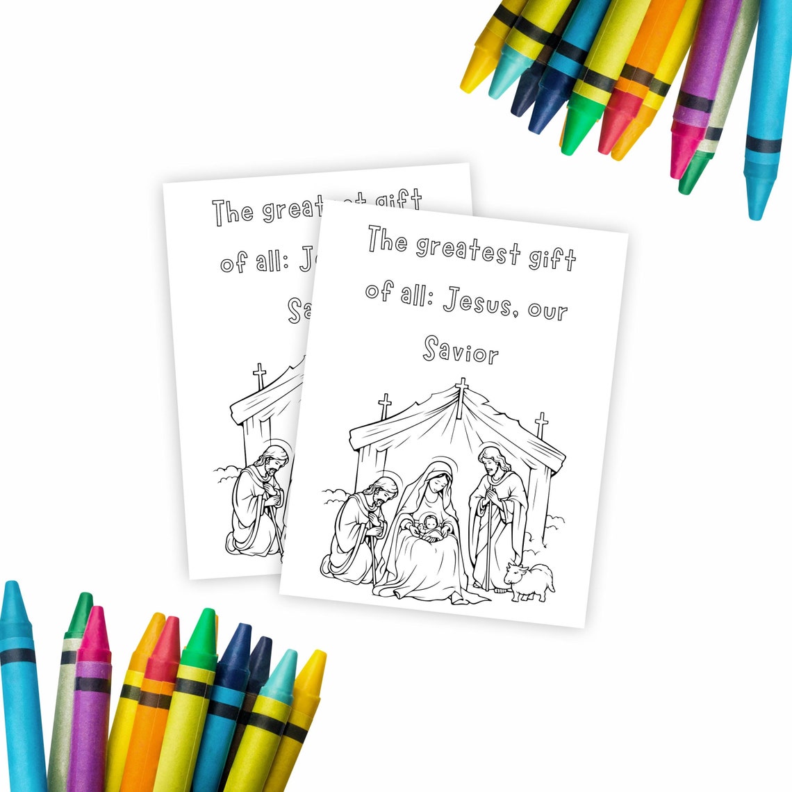 Nativity Coloring Page Printable | the Greatest Gift of All: Jesus, Our ...