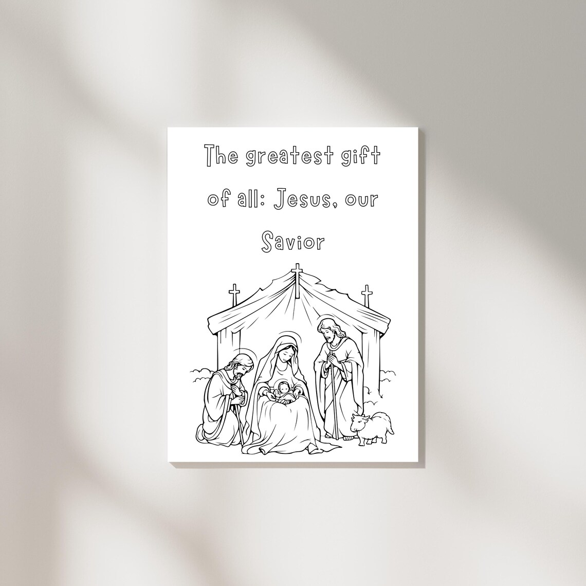 Nativity Coloring Page Printable | the Greatest Gift of All: Jesus, Our ...