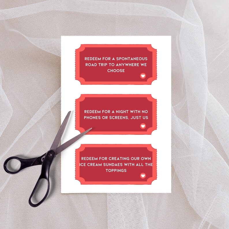 Printable Date Night Tickets – DIY Romantic Gift for Couples – Romantic ...