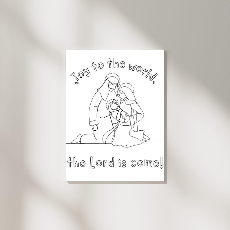 Nativity Scene Coloring Page | Catholic Coloring Page | Advent Activity ...
