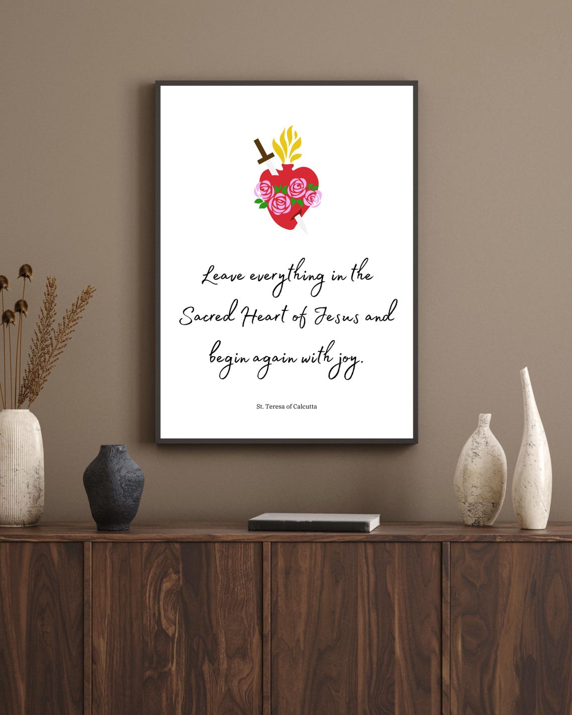 Sacred Heart of Jesus Art Print | 'leave Everything in the Sacred Heart ...