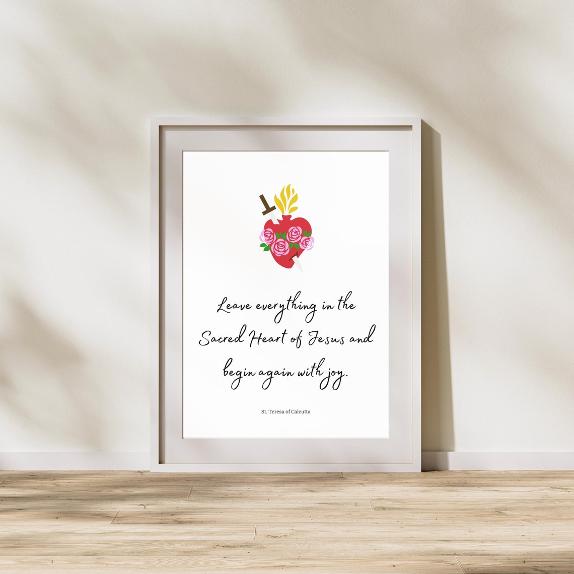 Sacred Heart of Jesus Art Print | 'leave Everything in the Sacred Heart ...