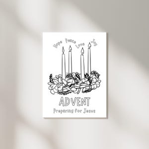 Advent Coloring Page Printable | Catholic Advent Wreath With Hope ...
