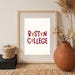 Boston College Typography Heart Print | Boston College Art | Boston ...
