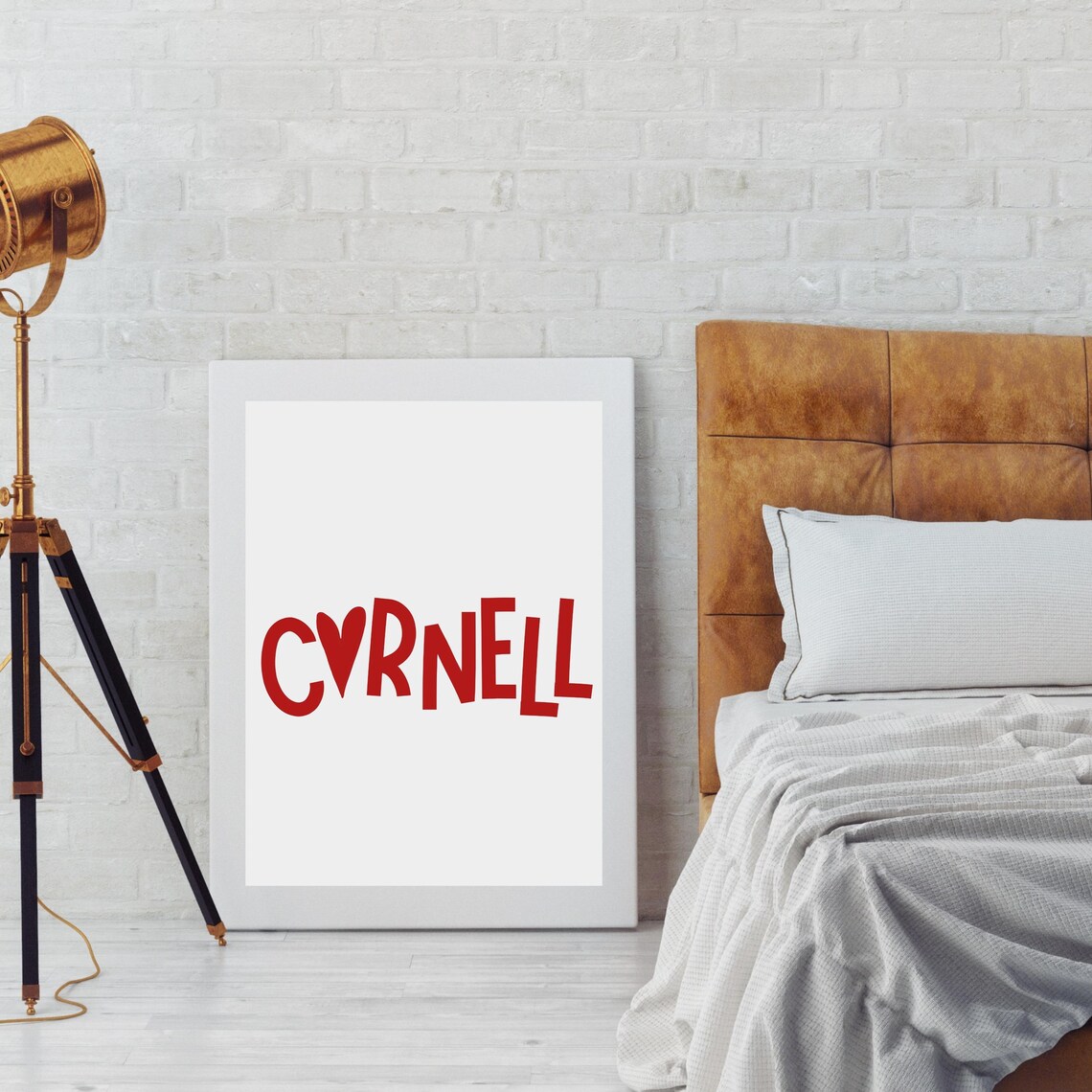 Cornell University Wall Art | Red Heart Cornell Typography Print ...