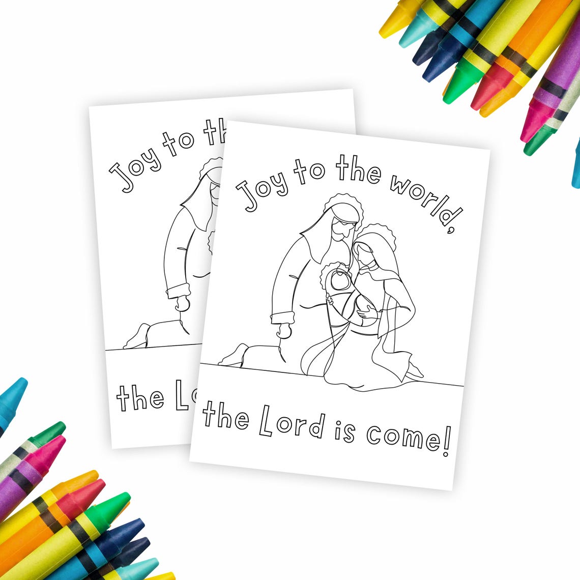 Nativity Scene Coloring Page | Catholic Coloring Page | Advent Activity ...