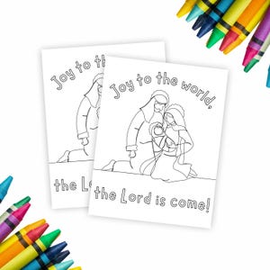 Nativity Scene Coloring Page | Catholic Coloring Page | Advent Activity ...
