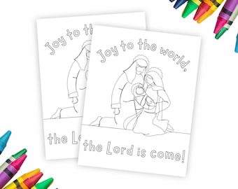 Nativity Scene Coloring Page | Catholic Coloring Page | Advent Activity ...