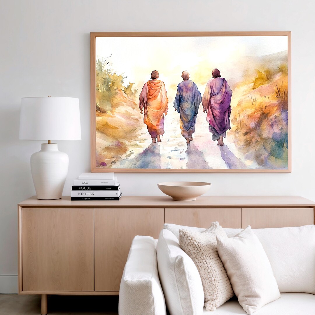 One the Road to Emmaus Christian Digital Print,christian Wall Art ...