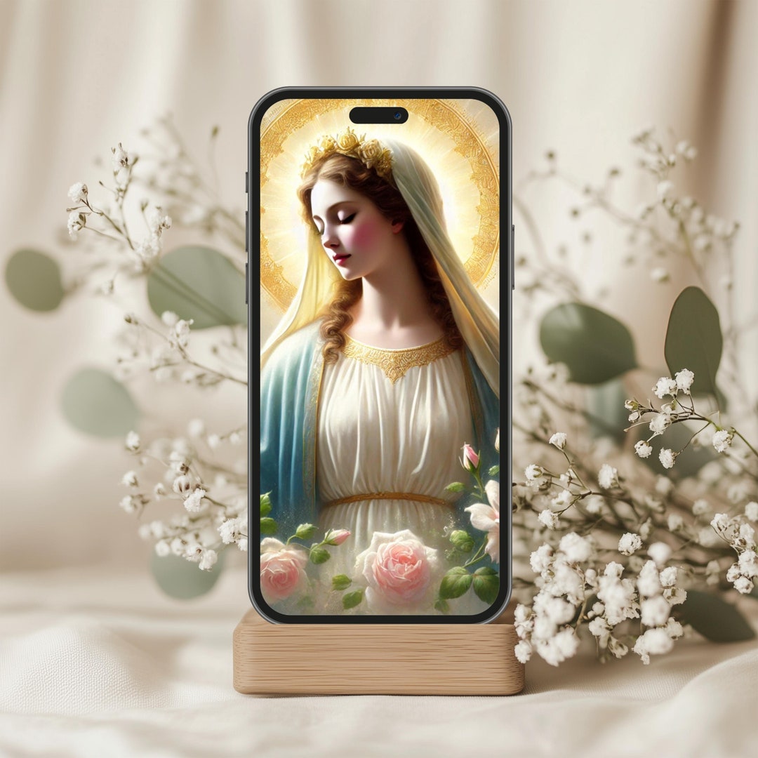 Catholic Wallpaper Blessed Virgin Mary Phone Background Digital ...