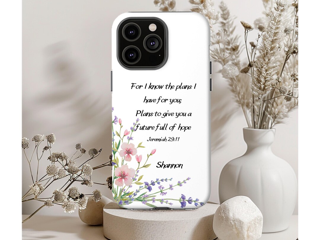 Jeremiah 29:11 Floral Phone Case, Personalized Christian Gift - Etsy