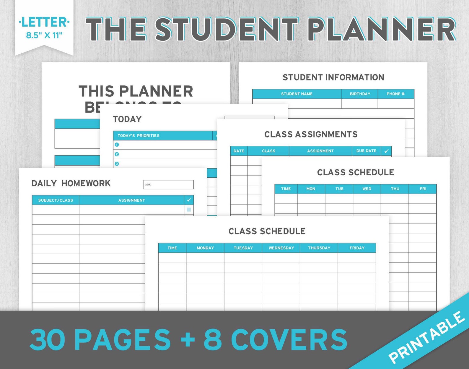 Study Planner, Student Planner, College Planner, Academic Planner ...