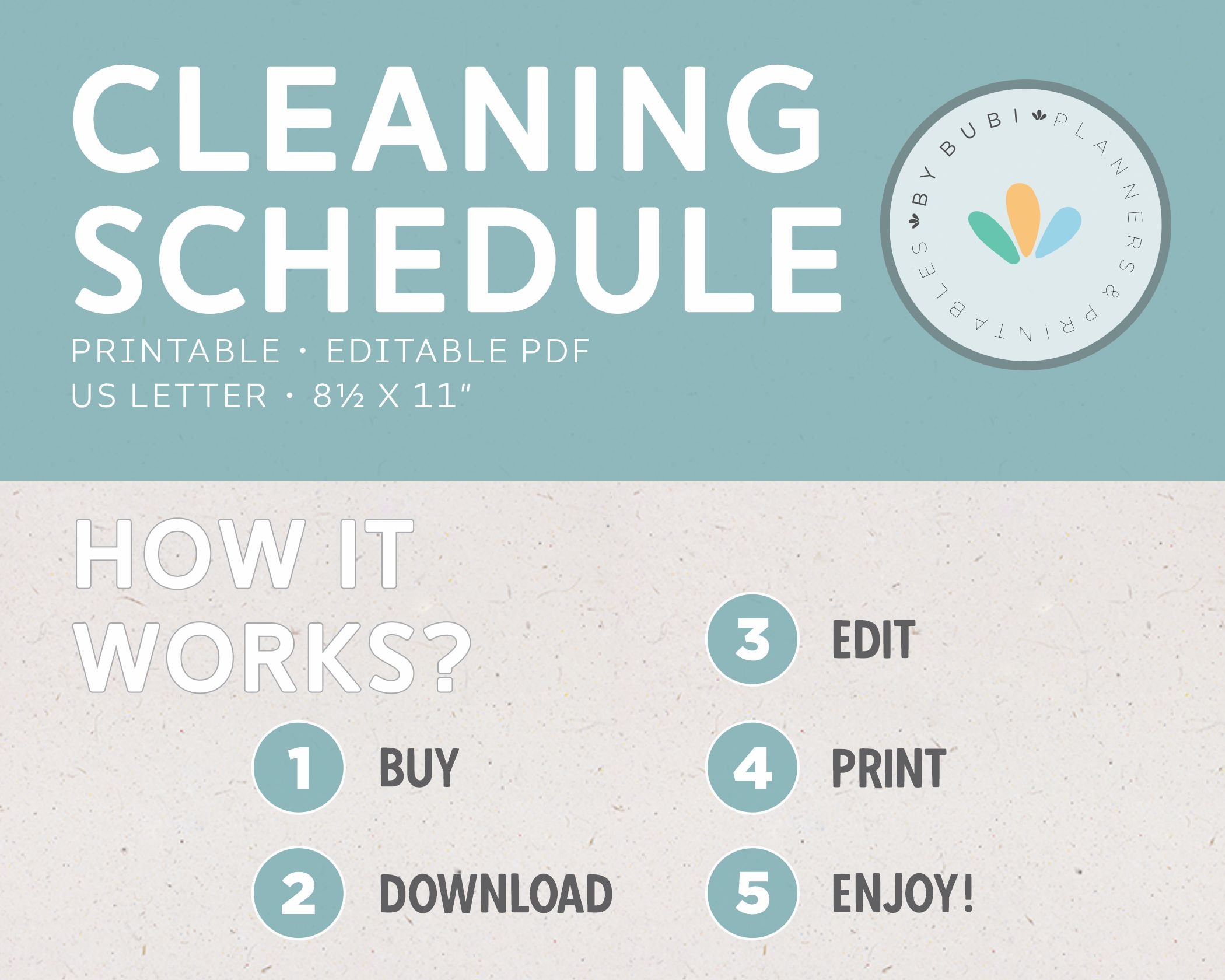 Editable Cleaning Checklist, Printable Cleaning Schedule, Cleaning ...