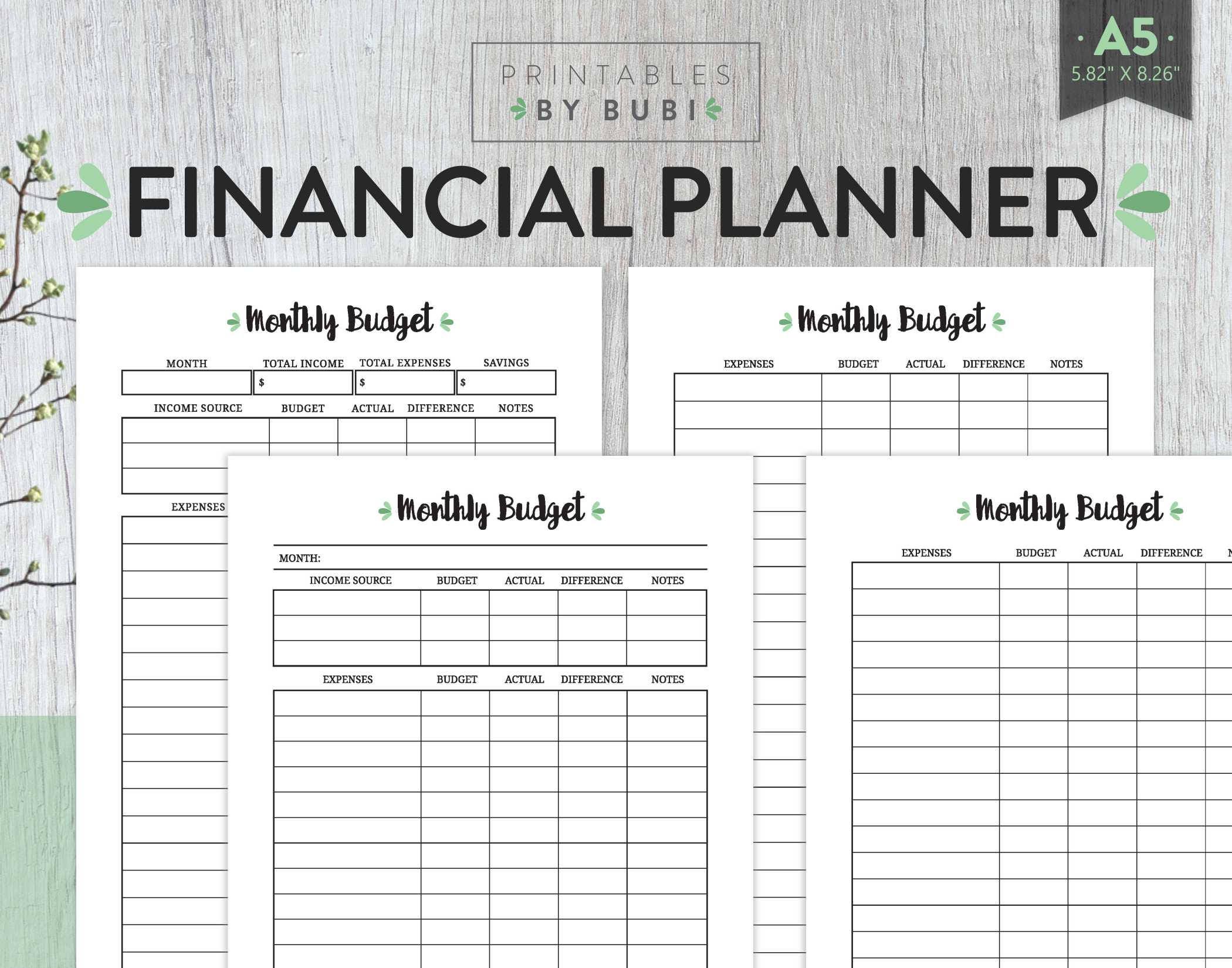 Budget Planner Finance Planner Binder, Budget Binder, Finance Printable ...
