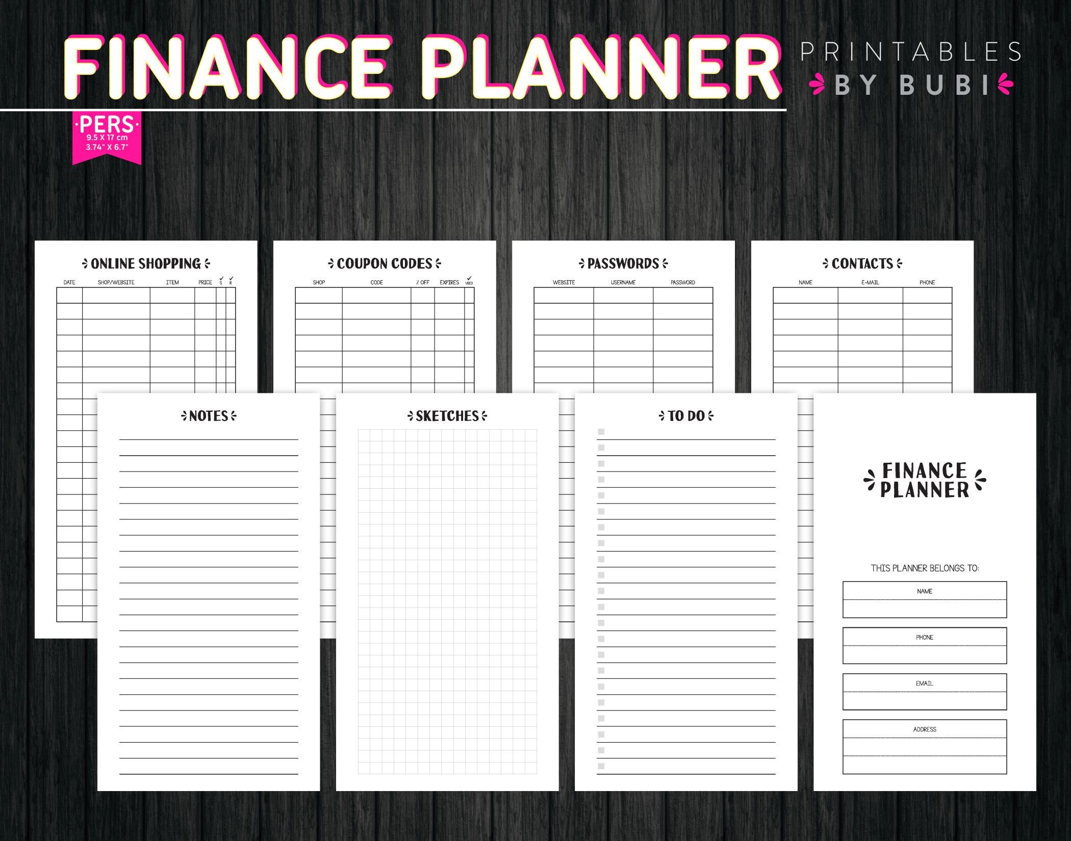 Budget Planner Printable PDF, Finance Planner Printable, Financial ...