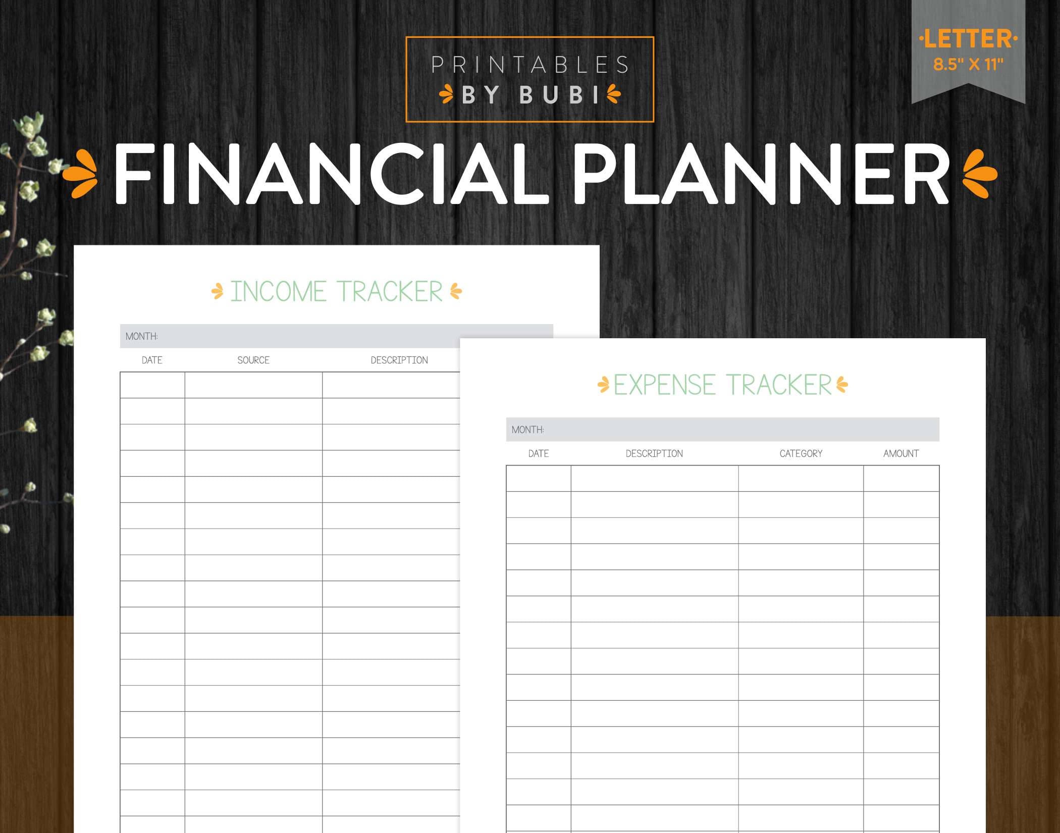 Finance Printable Planner Budget Planner Monthly Budget - Etsy
