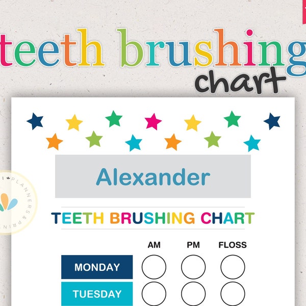 Tooth Brushing Chart - Etsy