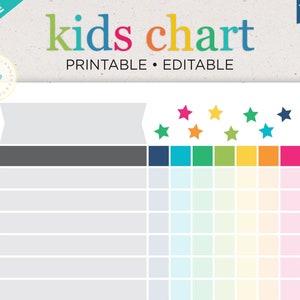 Editable Chore Chart, Two Child Chore Chart, Printable Kid's Chores ...
