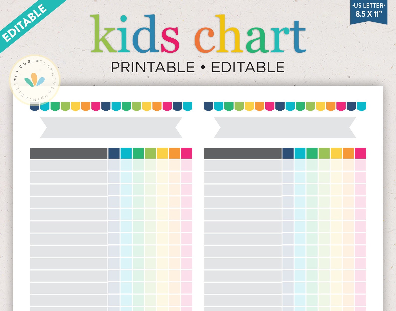 Chart for 2 kids Job Chart Kids Chore Chart Chore Chart | Etsy