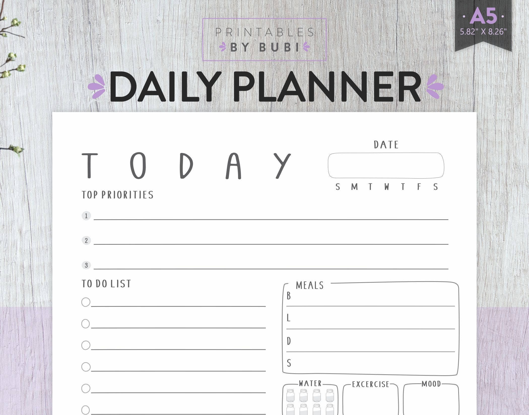 Paper Paper & Party Supplies Austerry 1 PDF Minimalist Planner ...