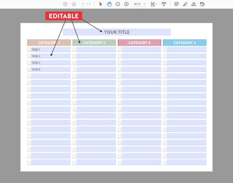 Master Task List Template