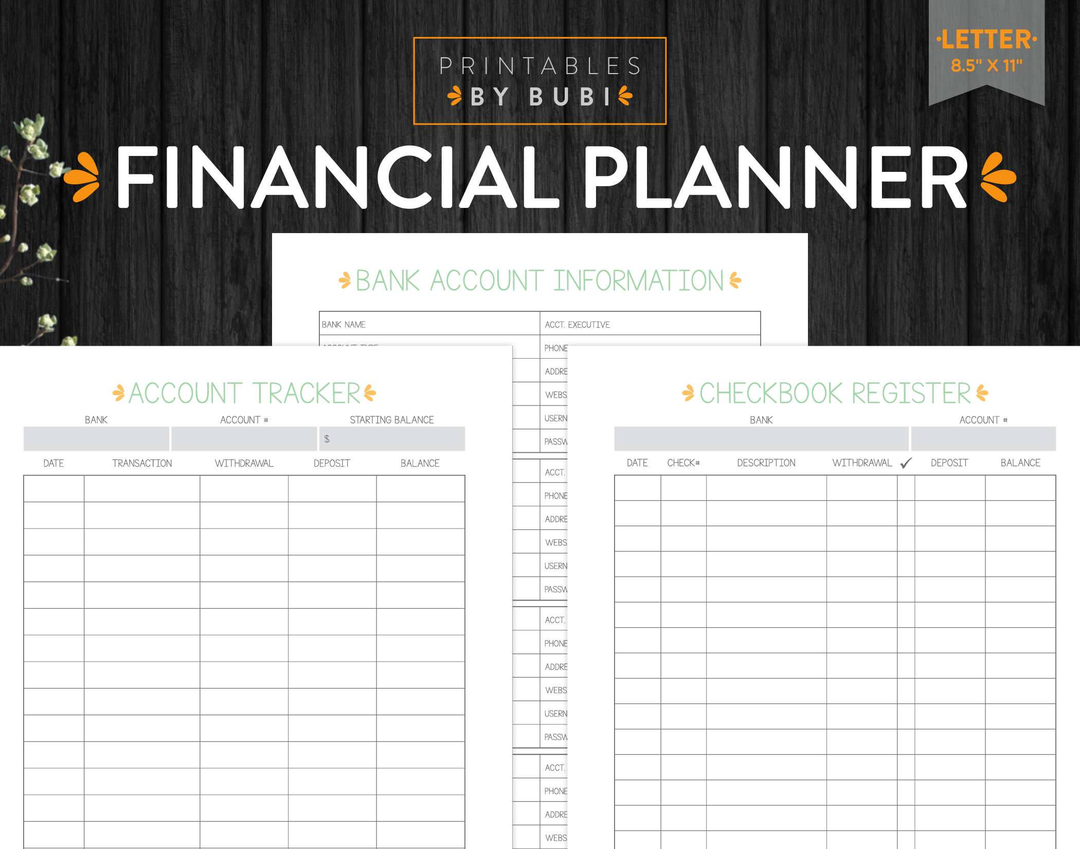Finance Printable Planner Budget Planner Monthly Budget - Etsy