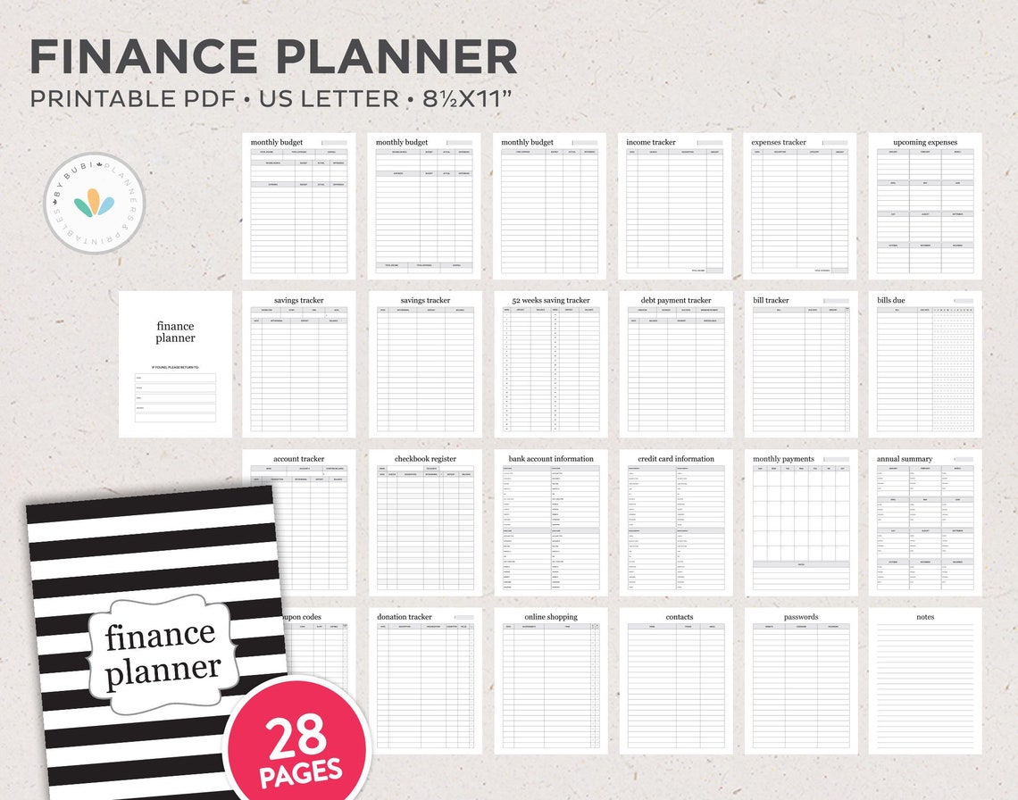 Budget Planner Printable Financial Planner Finance Binder | Etsy