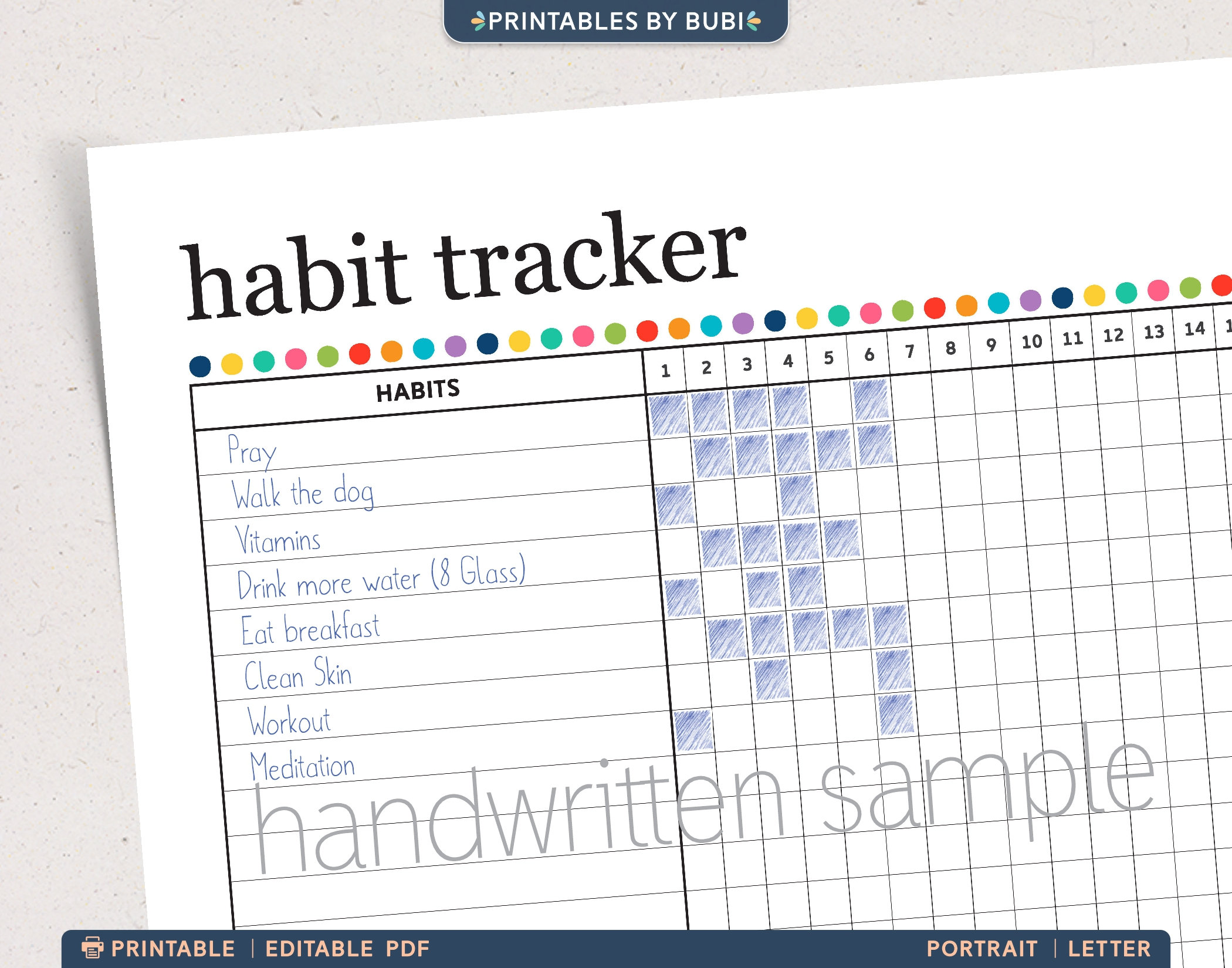 Habit Tracker, Goal Tracker, 30 Day Challenge, Healthy Habits, Habit ...