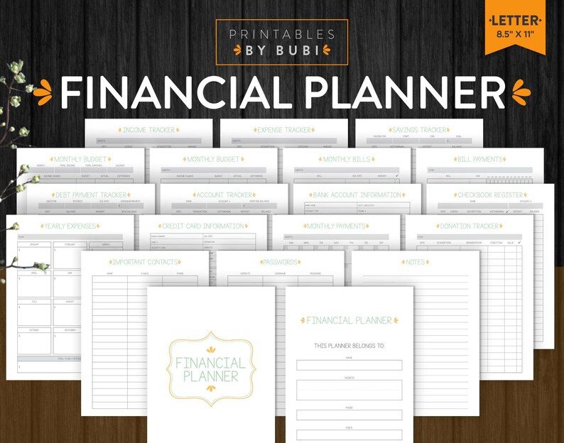 Finance Printable Planner Budget Planner Monthly Budget - Etsy