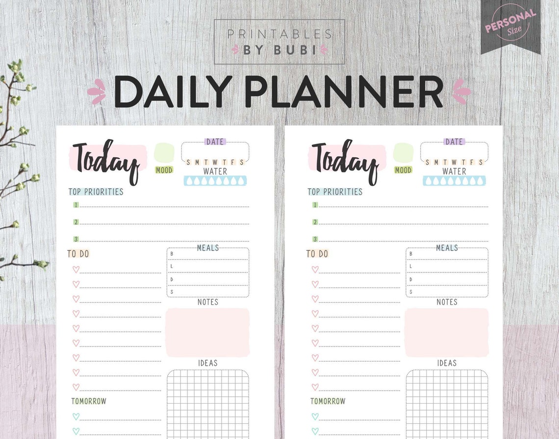 Printable Personal Daily Planner