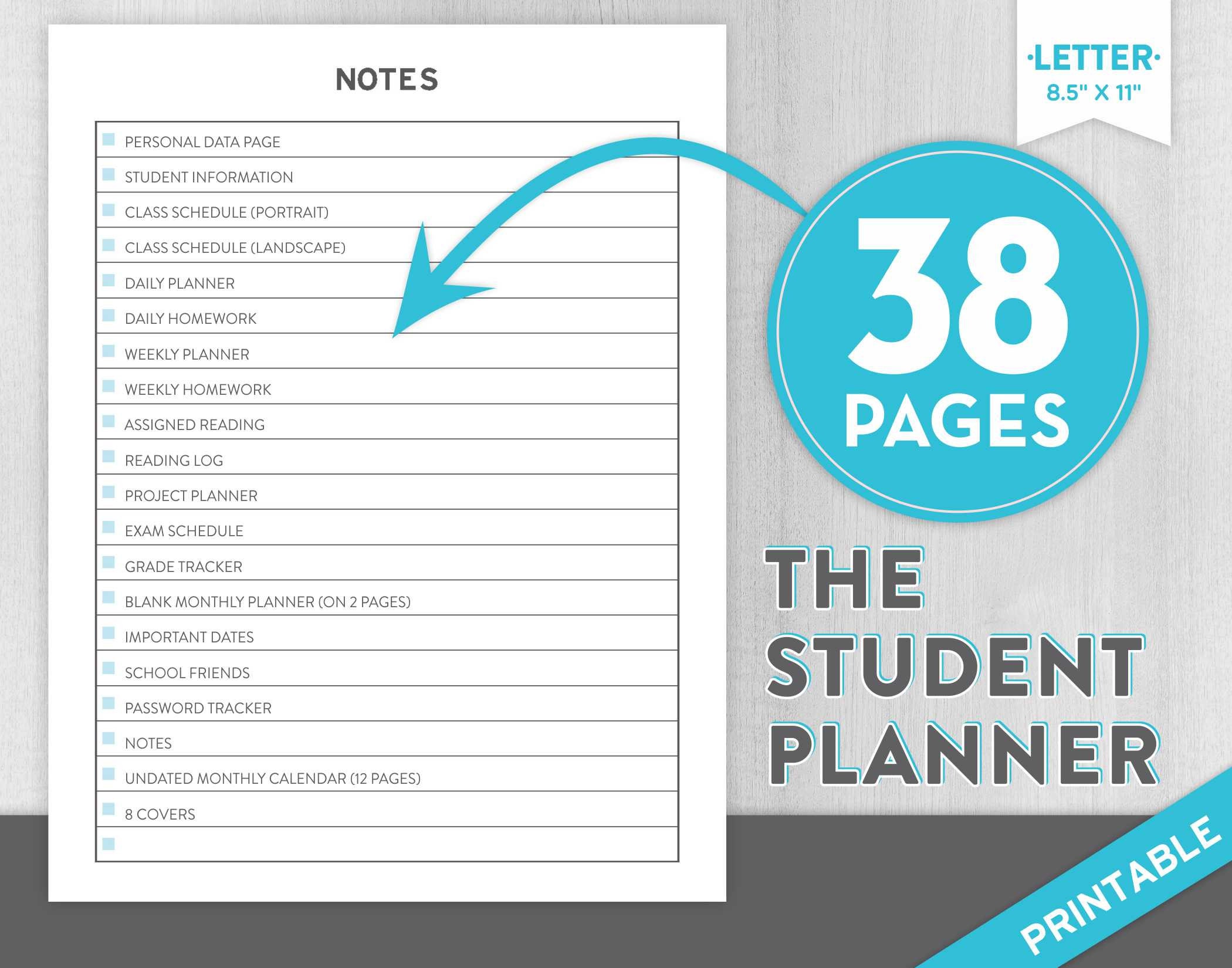 Study Planner, Student Planner, College Planner, Academic Planner ...