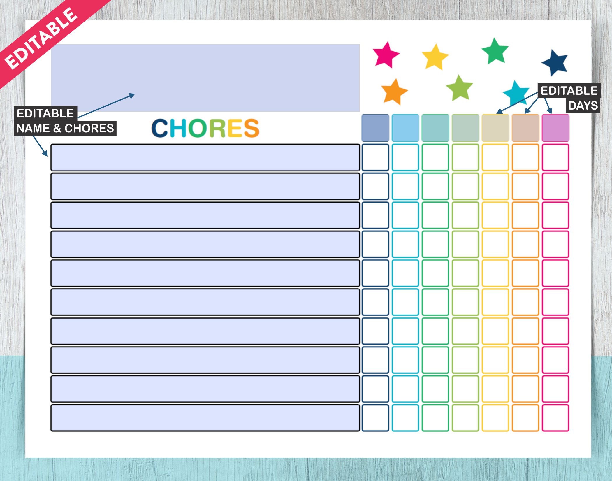Kids Chore Chart Printable Kids Chore Chart System Printable - Etsy Canada